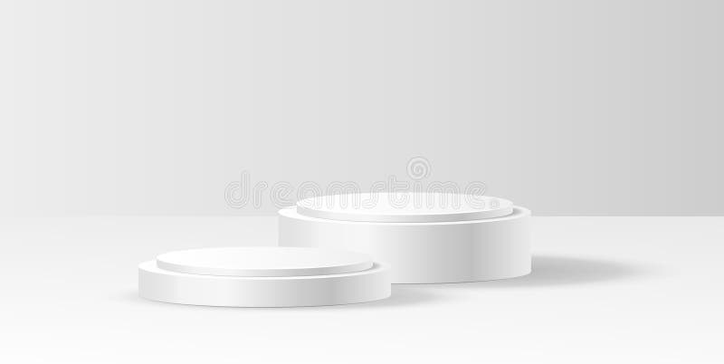 Blank Round Step Stage Realistic Vector Illustration Stock Vector ...