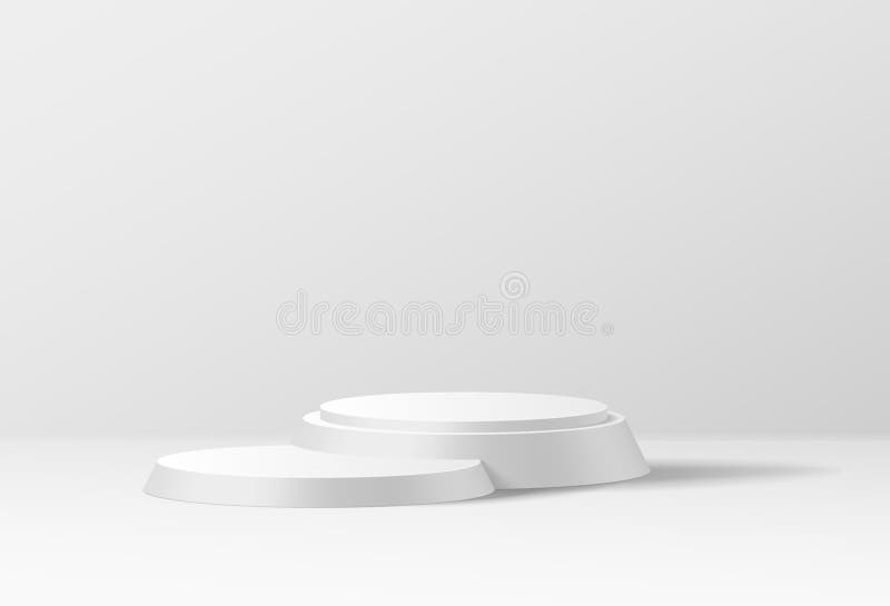 Blank Round Step Stage Realistic Vector Illustration Stock Vector ...