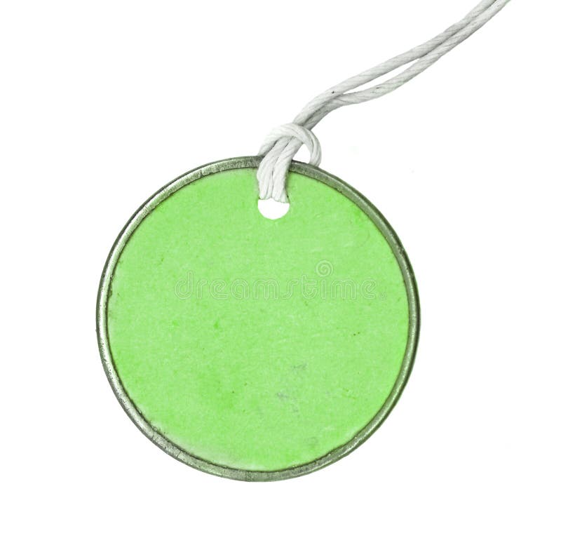 Blank Round Tag On White Background Picture. Image: 5196127