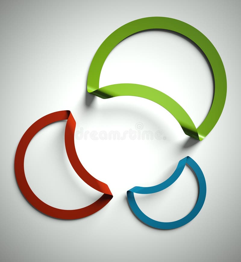 Blank Round Text Frames Cut Out In Paper Stock Illustration ...