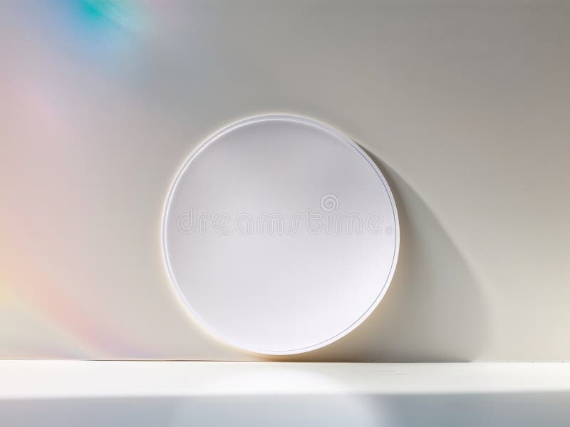 Blank Round White Paper Stickers Mockup for Creative Uses. Stock Image ...