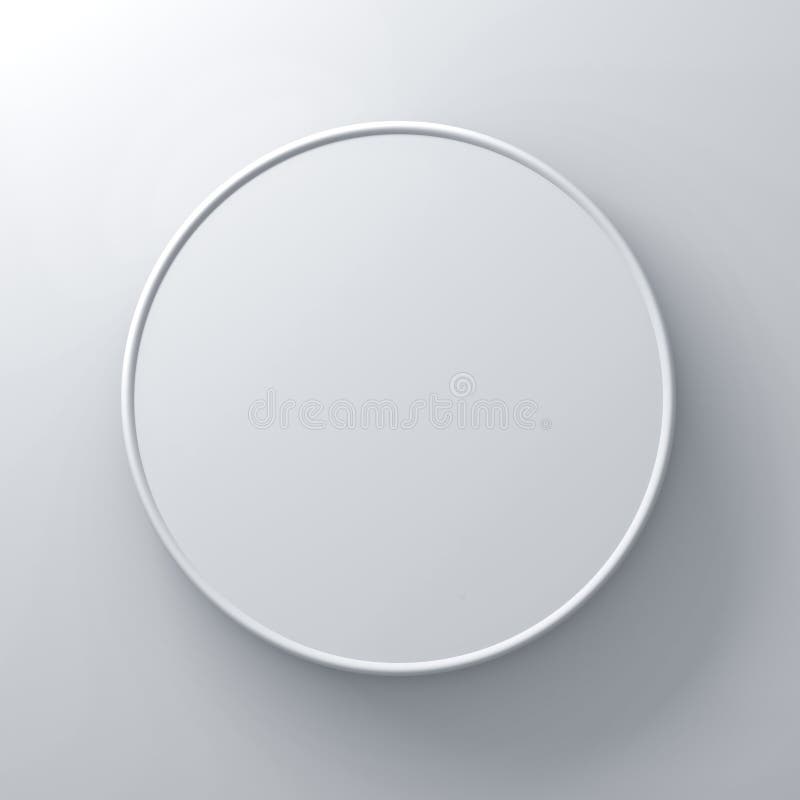 Blank Round White Signboard Abstract Stock Illustration - Illustration ...