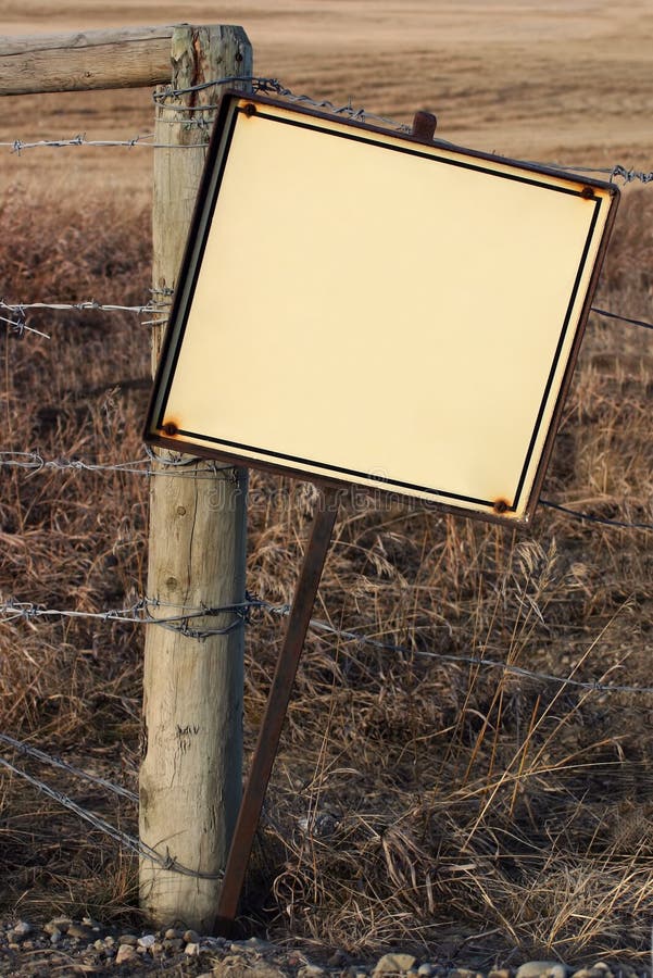 Blank Rustic Sign Hanging On Antique Teal Blue Wood Fence With Log And ...