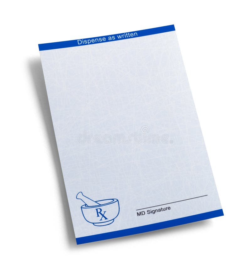 Blank RX Prescription stock image. Image of pharmacy - 76065497