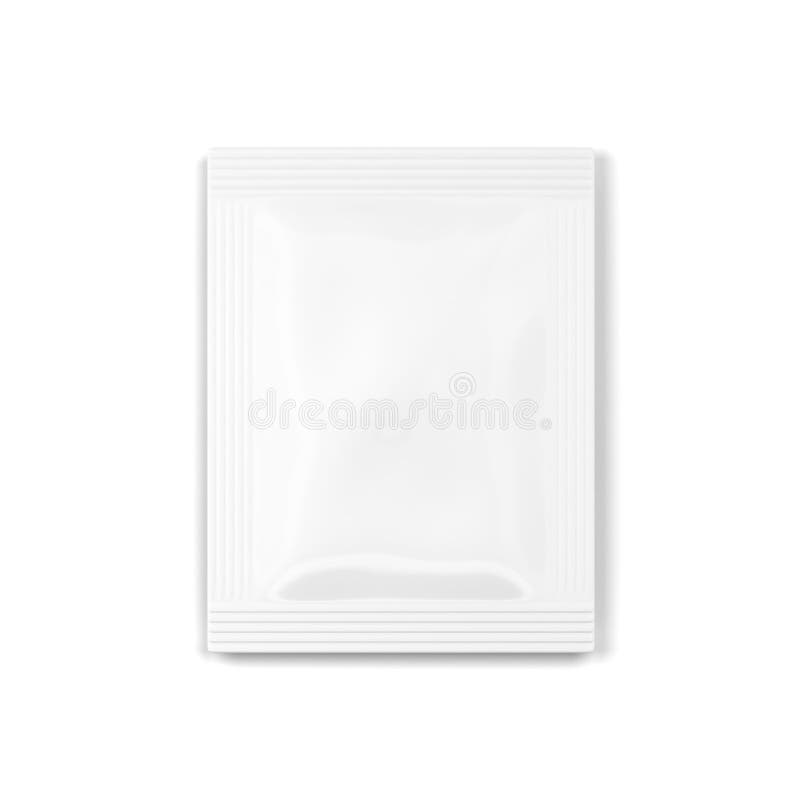 Blank Sachet Packet with Tear Notches - Realistic Vector Mock-up ...