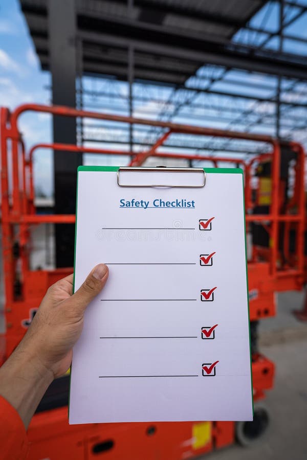 A Blank `Safety Checklist` Using To Inspect the Machine Condition ...