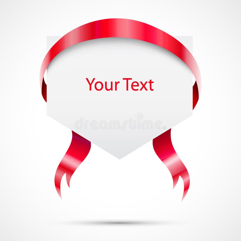 Blank Sale Tag with Red Ribbon Stock Vector - Illustration of page ...