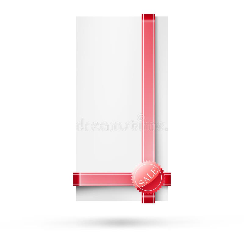Blank Sale Tag with Ribbons Stock Vector - Illustration of template ...