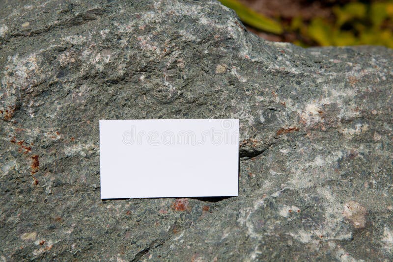 Blank Sample for Business Card or Tag Stock Photo - Image of rock ...
