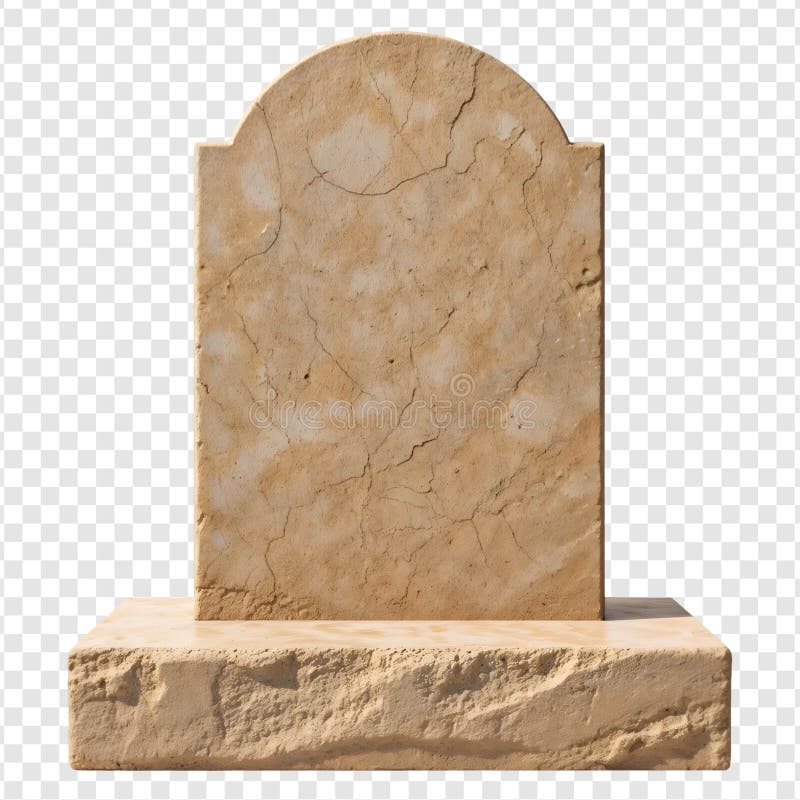 Blank Sandstone Headstone with Natural Texture on Transparent ...