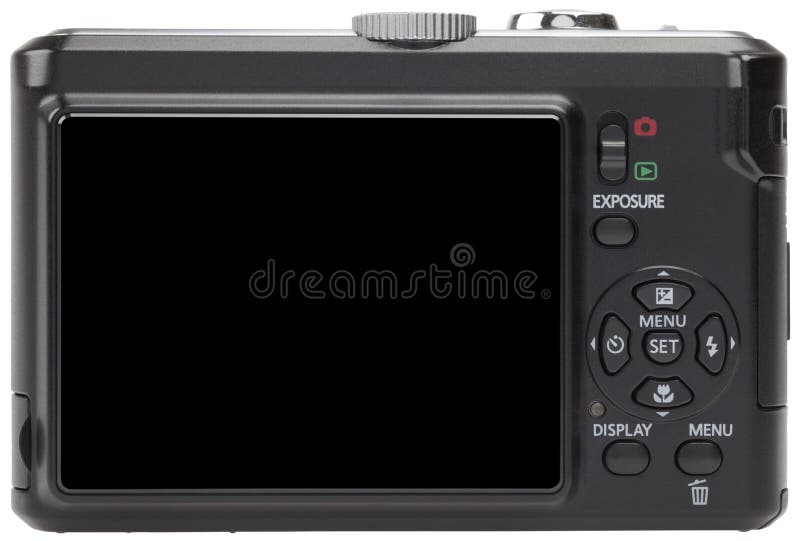 Blank Screen on a Compact Digital Camera Stock Image - Image of gadget ...