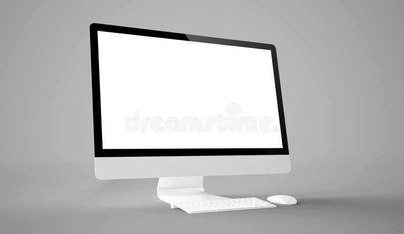 Blank screen computer stock illustration. Illustration of technology ...