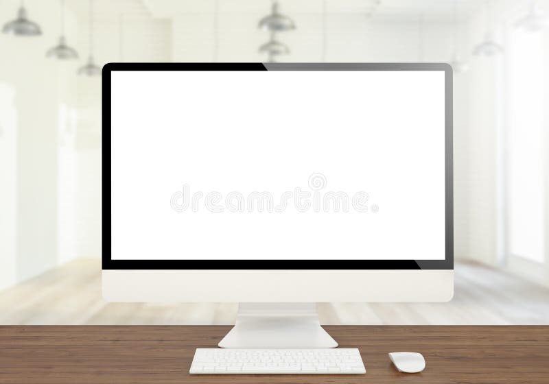 Blank screen computer stock illustration. Illustration of technology ...
