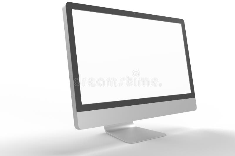 Blank Screen Computer Isolated on White Background High Quality Details ...