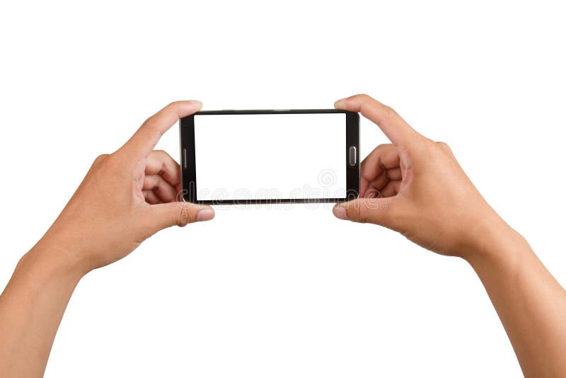 Blank Screen Mobile Phone Isolated Stock Photo - Image of direction ...