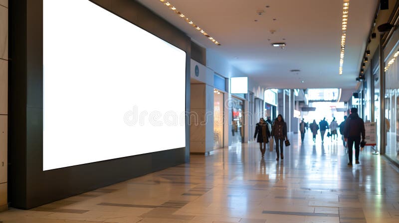 Blank Screen Mock Up in a Mall. Stock Photo - Image of board, billboard ... Blank Screen Mock Up in a Mall. Stock Photo - Image of board, billboard ...