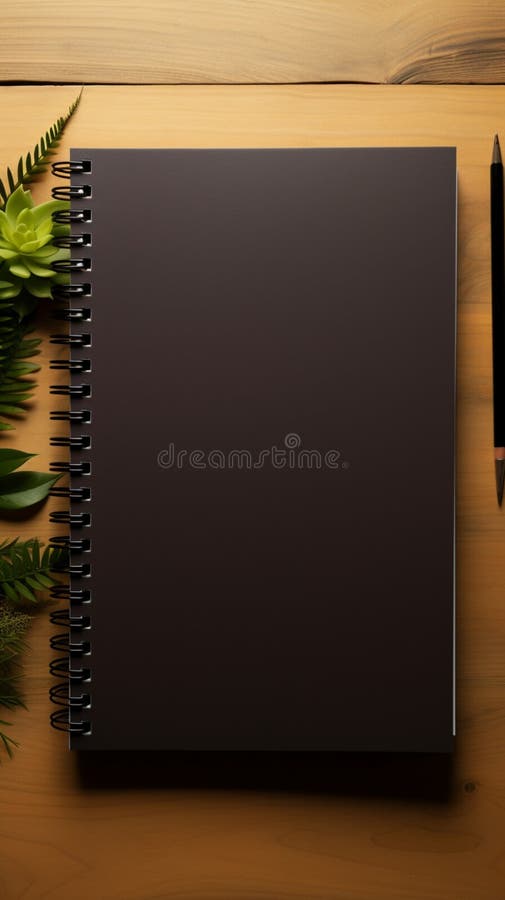 Blank Screen Notebook Mockup in a Realistic Black Frame for ...