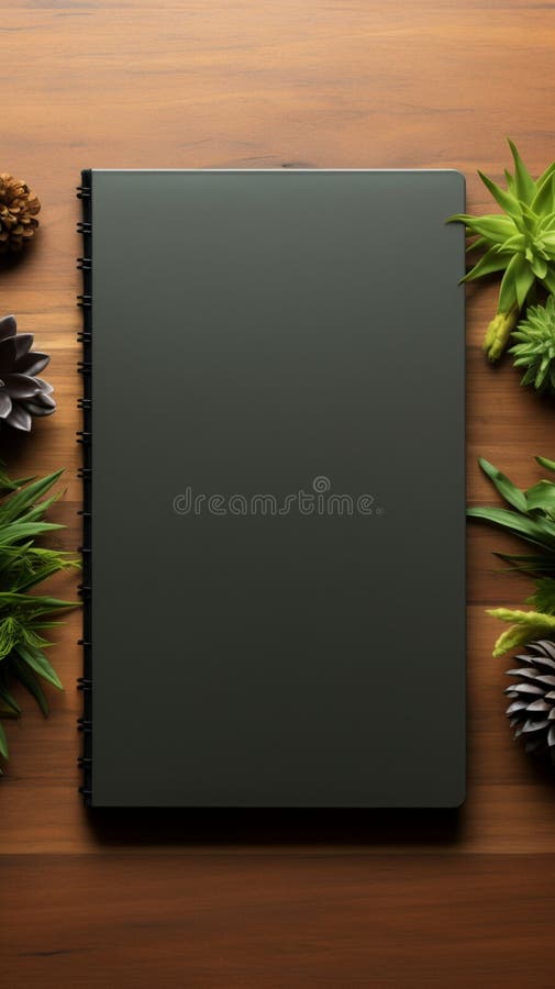 Blank Screen Notebook Mockup in a Realistic Black Frame for ...