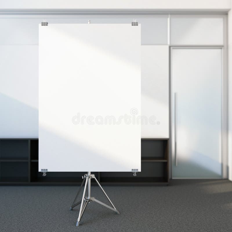 Blank screen in the office stock illustration. Illustration of business ...