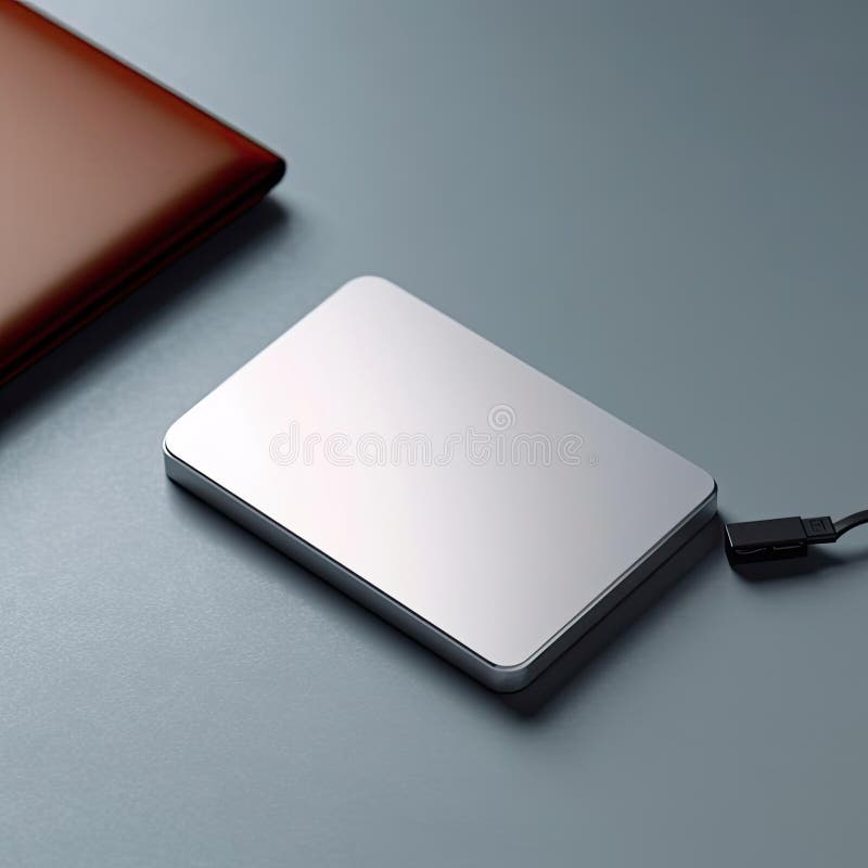 Blank Screen in Slim Portable Hard Drive Stock Illustration ...