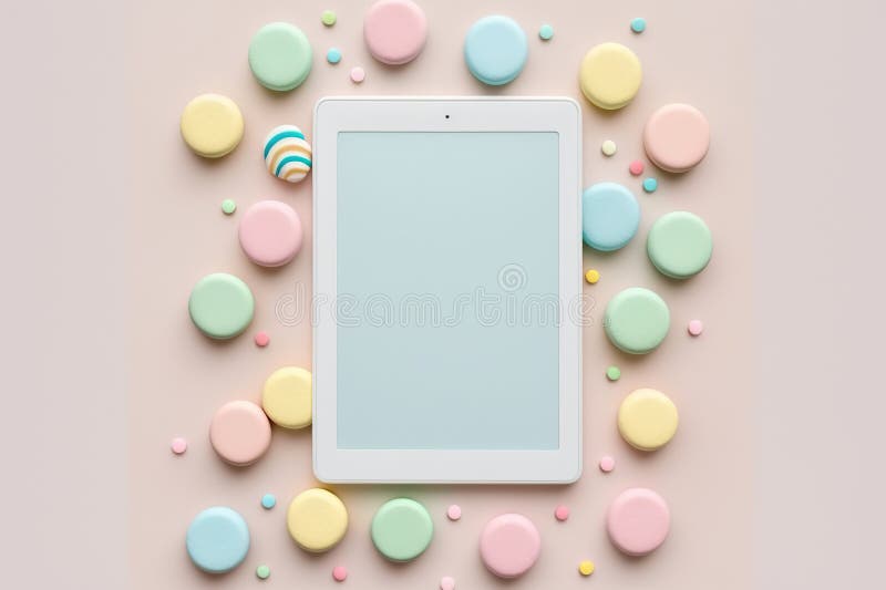 Blank Screen Tablet, Mock Up Style. AI Generated Stock Illustration ...