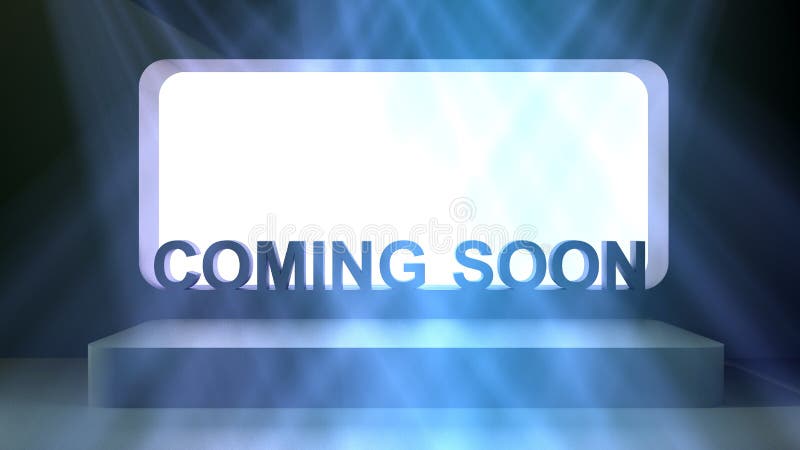 Blank Screen with Word Coming Soon Stock Illustration - Illustration of ...