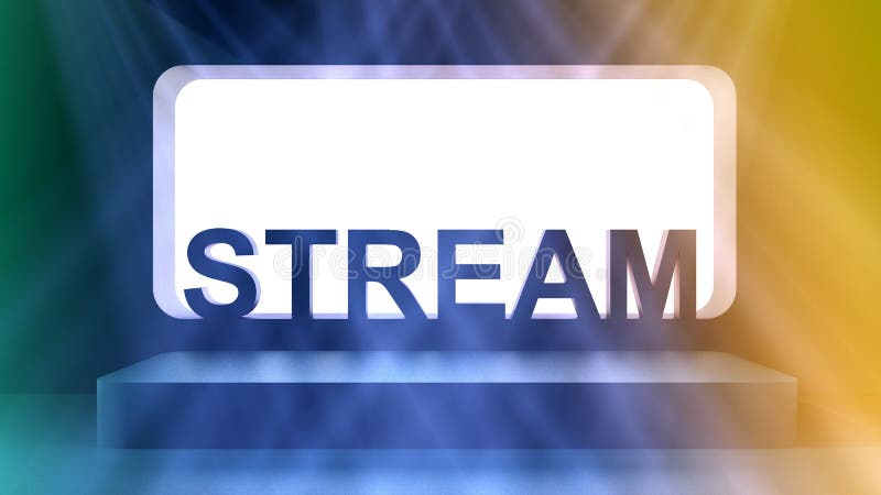 Blank Screen with Word Stream Stock Illustration - Illustration of ...