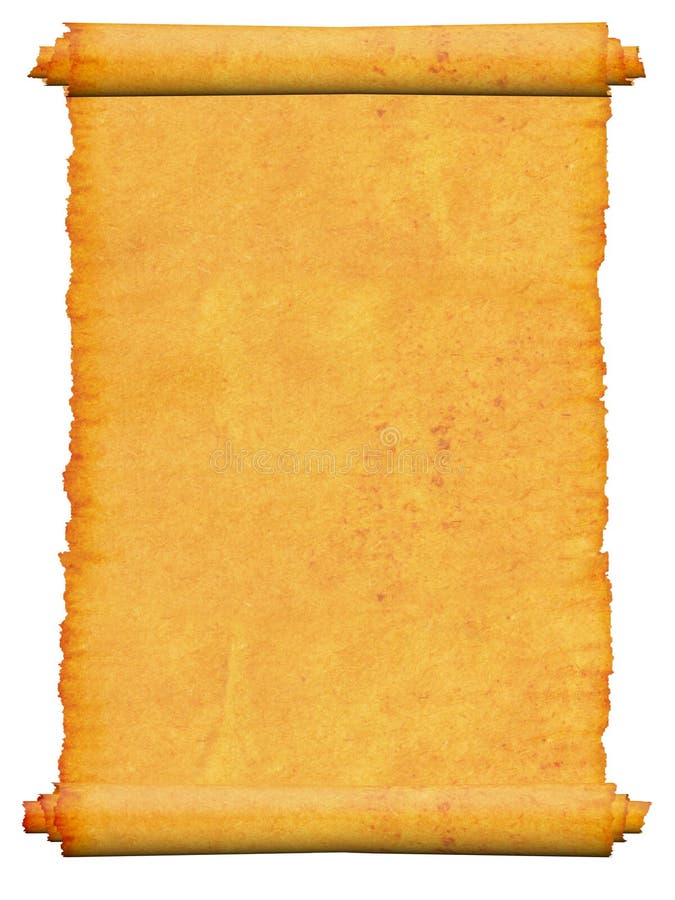 Blank scroll manuscript. stock image. Image of frame - 14850349