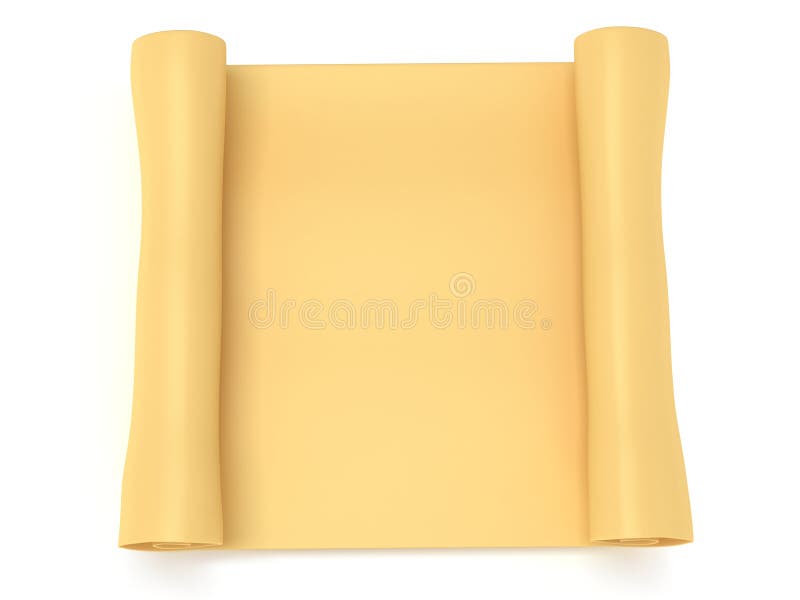 Blank Scroll Paper. Manuscript. 3d Render Stock Image - Image: 34355651