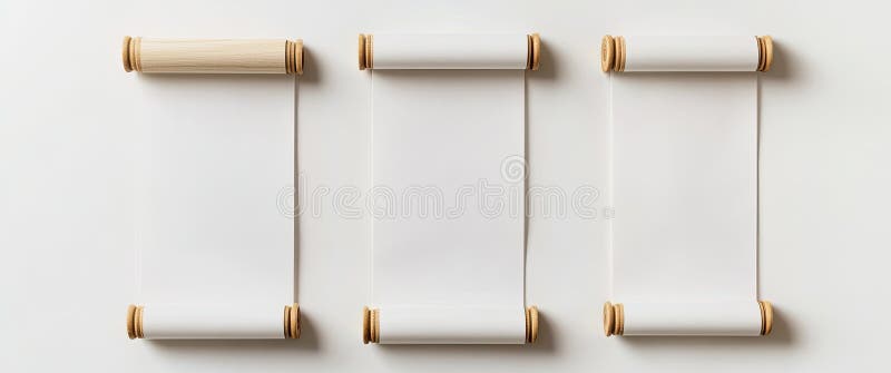 Blank Scroll Mockup stock illustration. Illustration of empty - 384329978