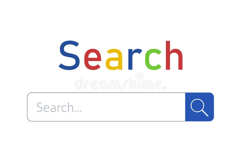 Blank Search Bar and Button Stock Vector - Illustration of template ...