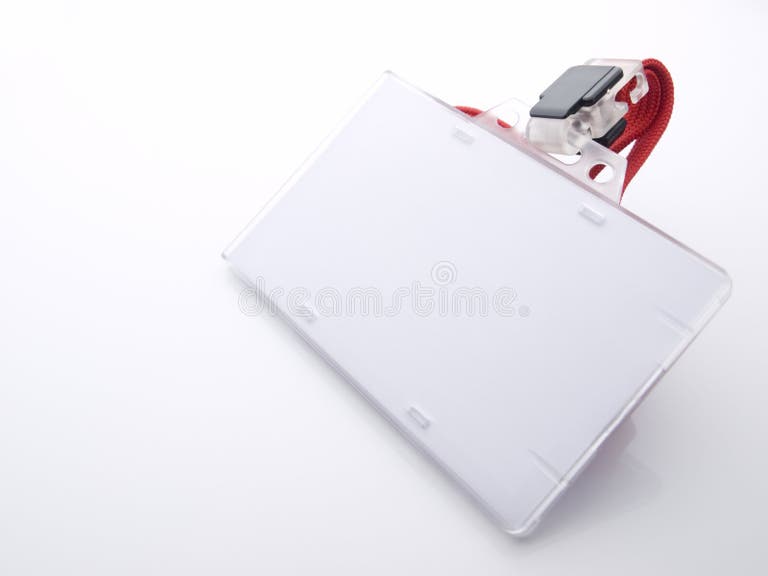 Blank Security Card on White Stock Image - Image of badge ...