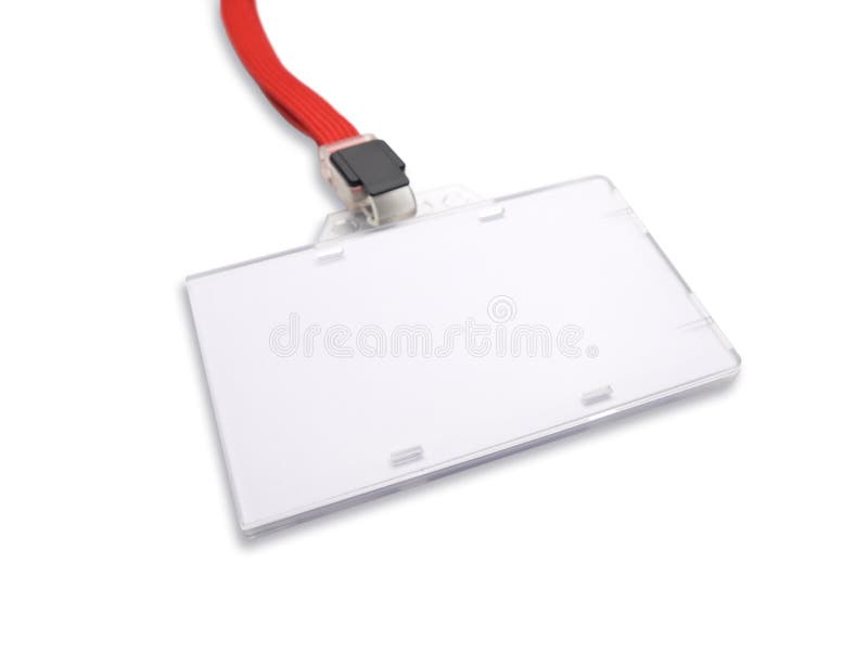 Blank Security Card on White Stock Image - Image of badge ...