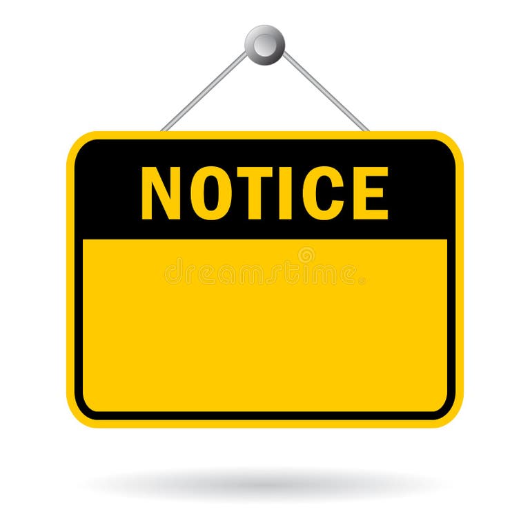 Blank Security Notice Yellow Board Stock Vector - Illustration of area ...