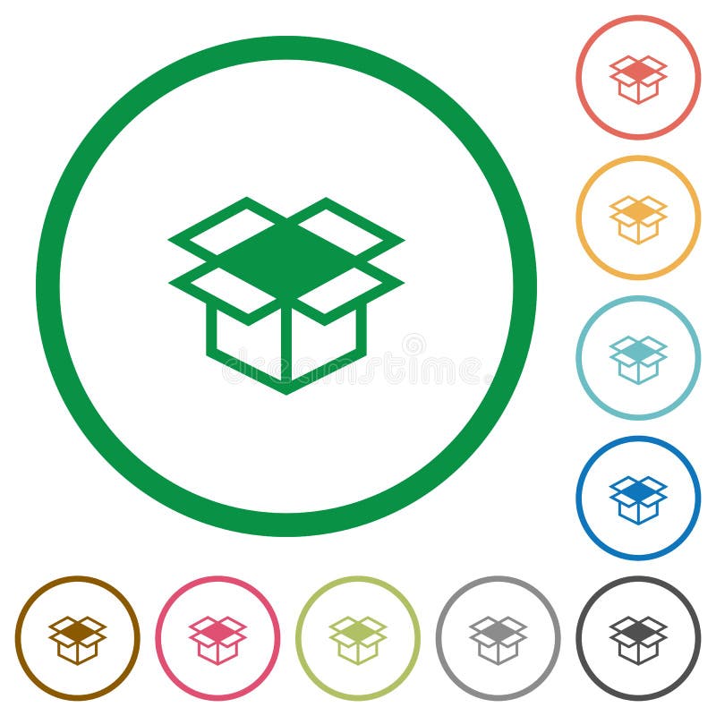 Packaging Color Icons Yellow Background Stock Illustrations – 217 ...