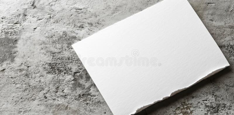 Blank Sheet on Concrete Table with Clean Paper and Minimalist Vibe ...