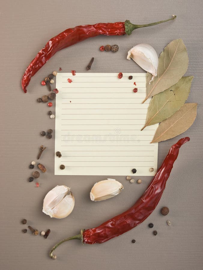 Blank Sheet for Cooking Recipes Stock Image - Image of paper, note ...