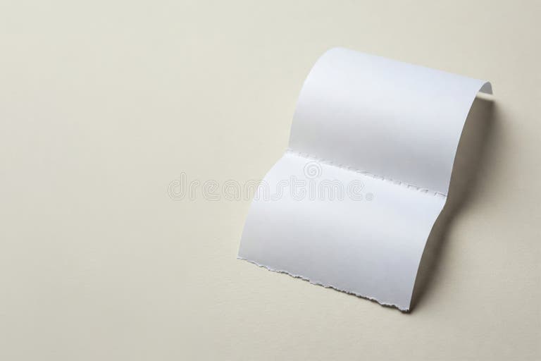 A Blank Sheet of Paper with a Break, Folded in the Shape of a Wave ...