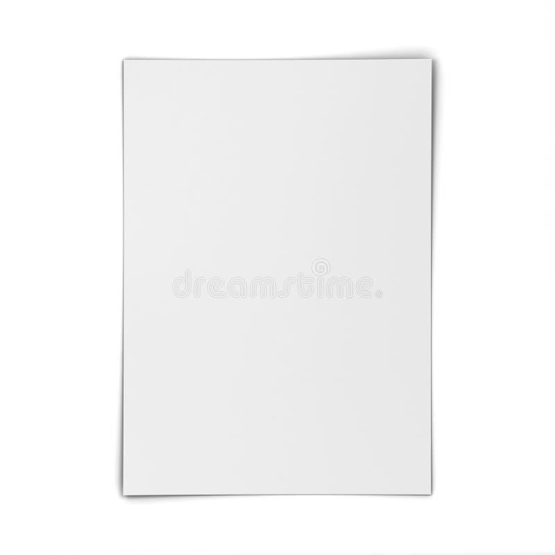 Blank sheet of paper stock illustration. Illustration of piece - 131260679