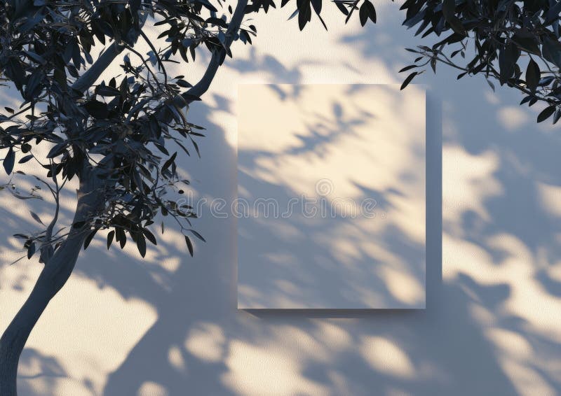 A Blank Sheet of A4 Paper is Depicted in a 3D Mockup on Concrete Stock ...