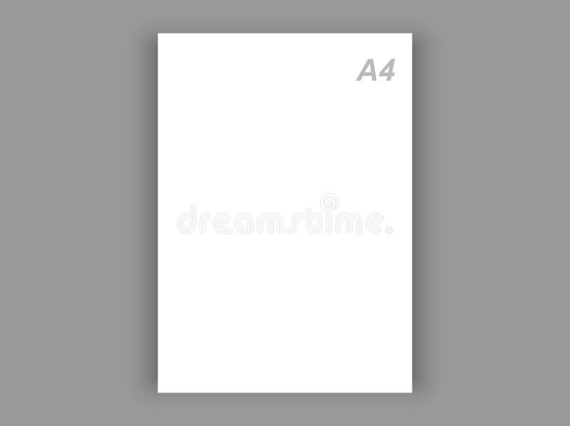 Blank sheet of A4 paper stock vector. Illustration of caption - 248305221