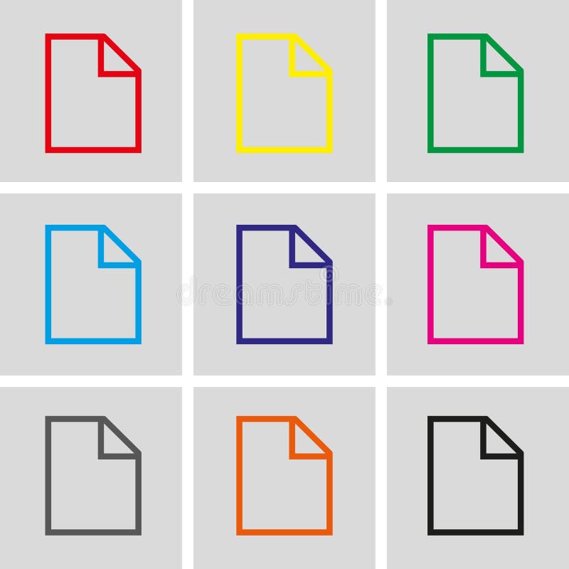 Blank Sheet of Paper Icon Stock Vector Illustration Flat Design Stock ...