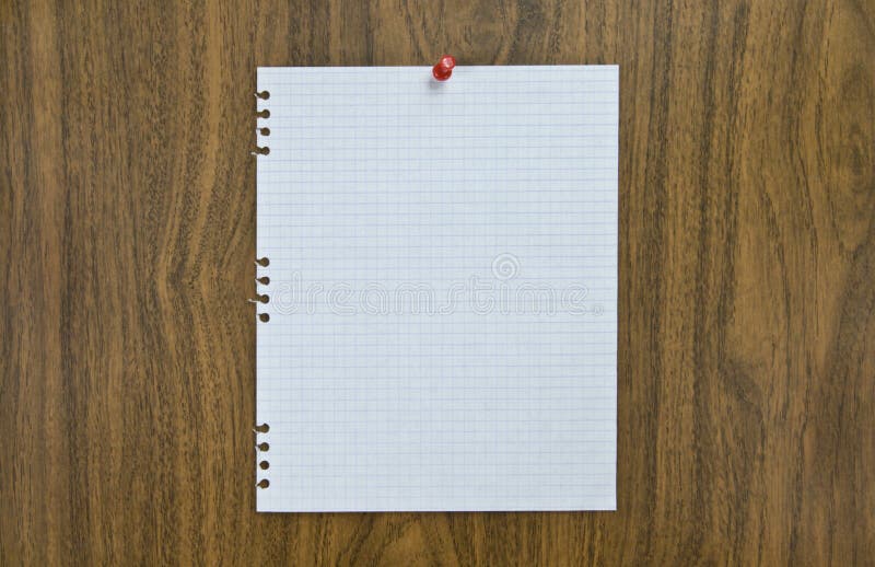 Blank Sheet of Paper on Notice Stock Image - Image of empty, pattern ...