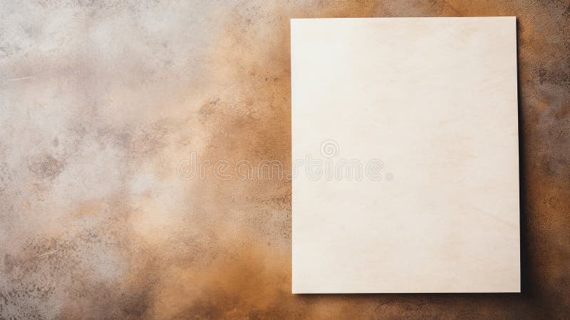 A Blank Sheet of Paper Placed on a Textured Concrete Surface, Creating ...