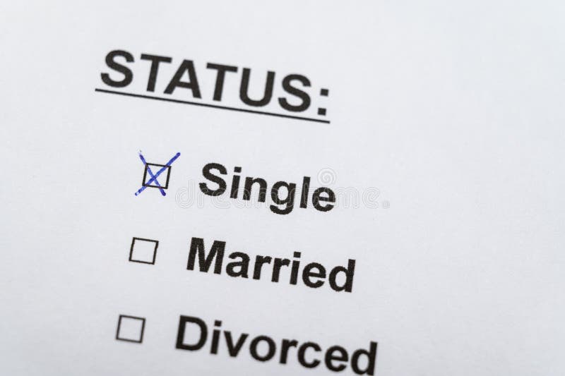 Status and Condition of a Single Person. Stock Photo - Image of ...