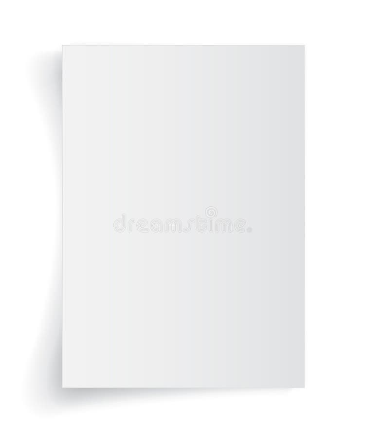 Blank A4 Sheet of White Paper with Shadow, Template for Your Design ...