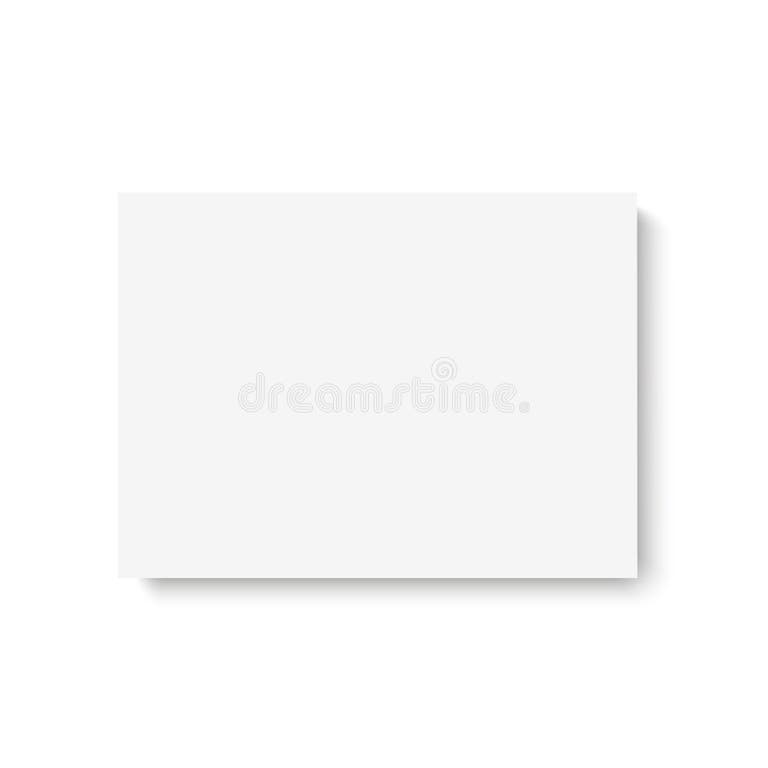 Blank A4 Sheet of White Paper with the Shadow for Your Design. Vector ...
