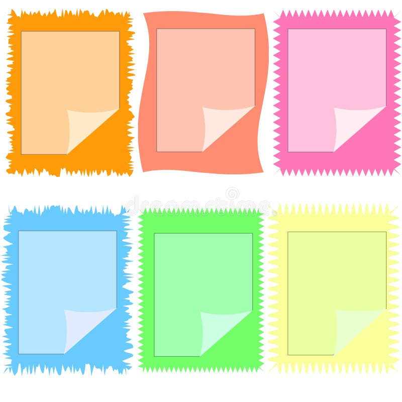 Blank Sheets of Paper with a Folded Corner Stock Vector - Illustration ...