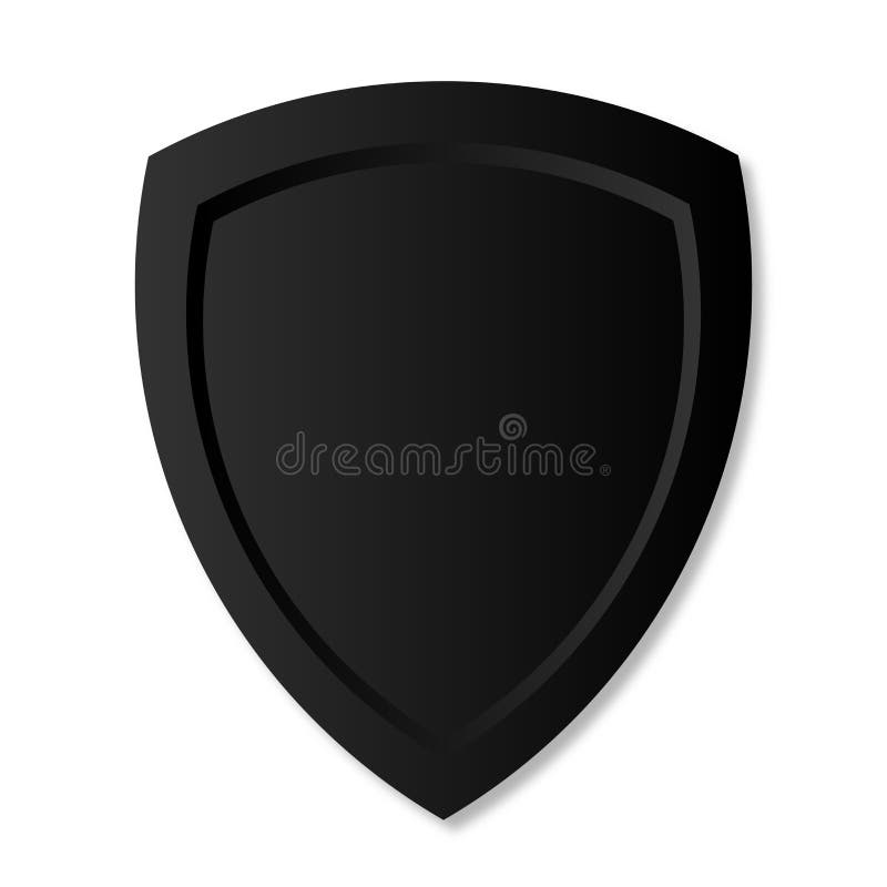 Black Blank Shield Template, Vector Illustration Stock Vector ...