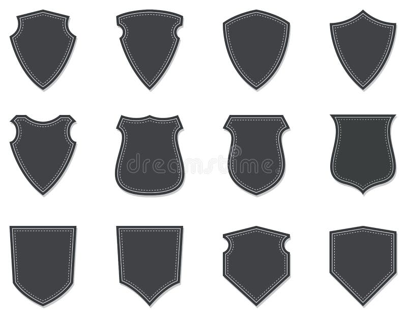 Blank Shields & Badges stock vector. Illustration of shield - 30465074